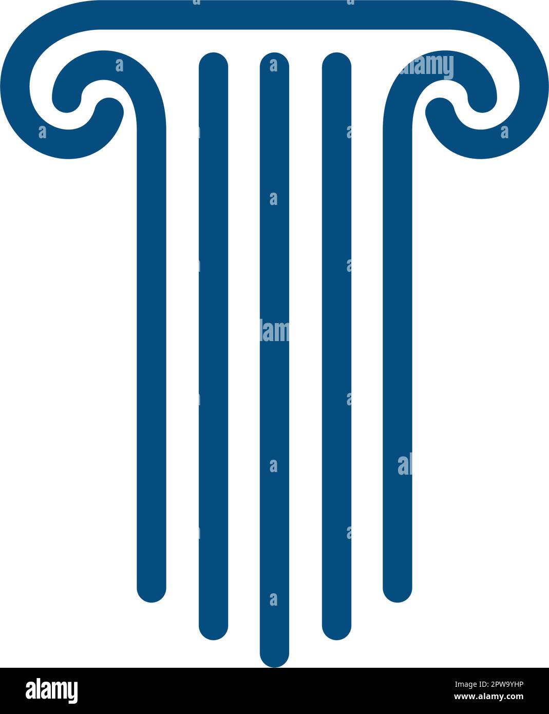 Simple Pillar with Blue Color Illustration Stock Vector Image & Art - Alamy