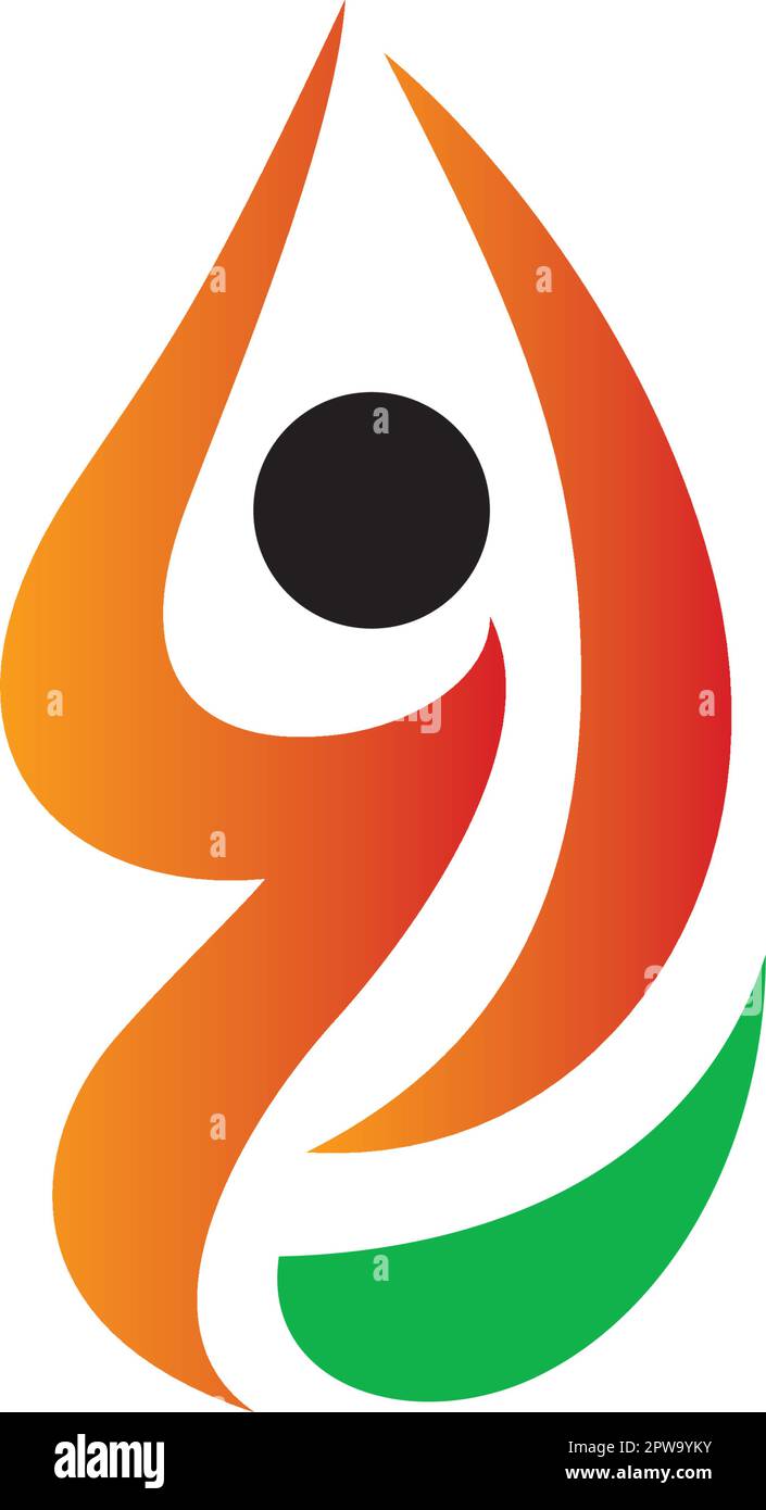 Creative Yoga Tree Pose Symbol visualized with Simple Touch Stock ...