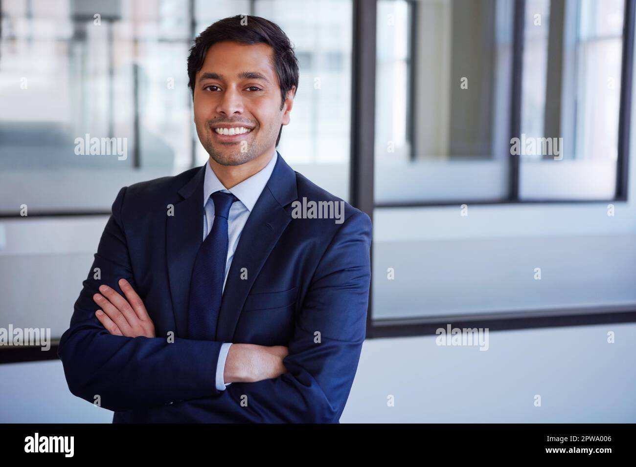 Comfortable in the corporate world. Cropped portrait of a businessman ...