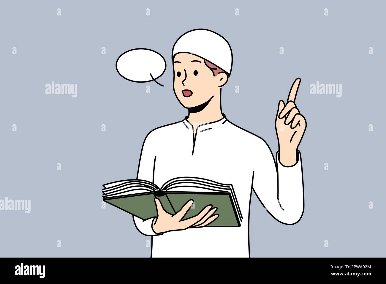Arabic man reading from Koran Stock Vector Image & Art - Alamy