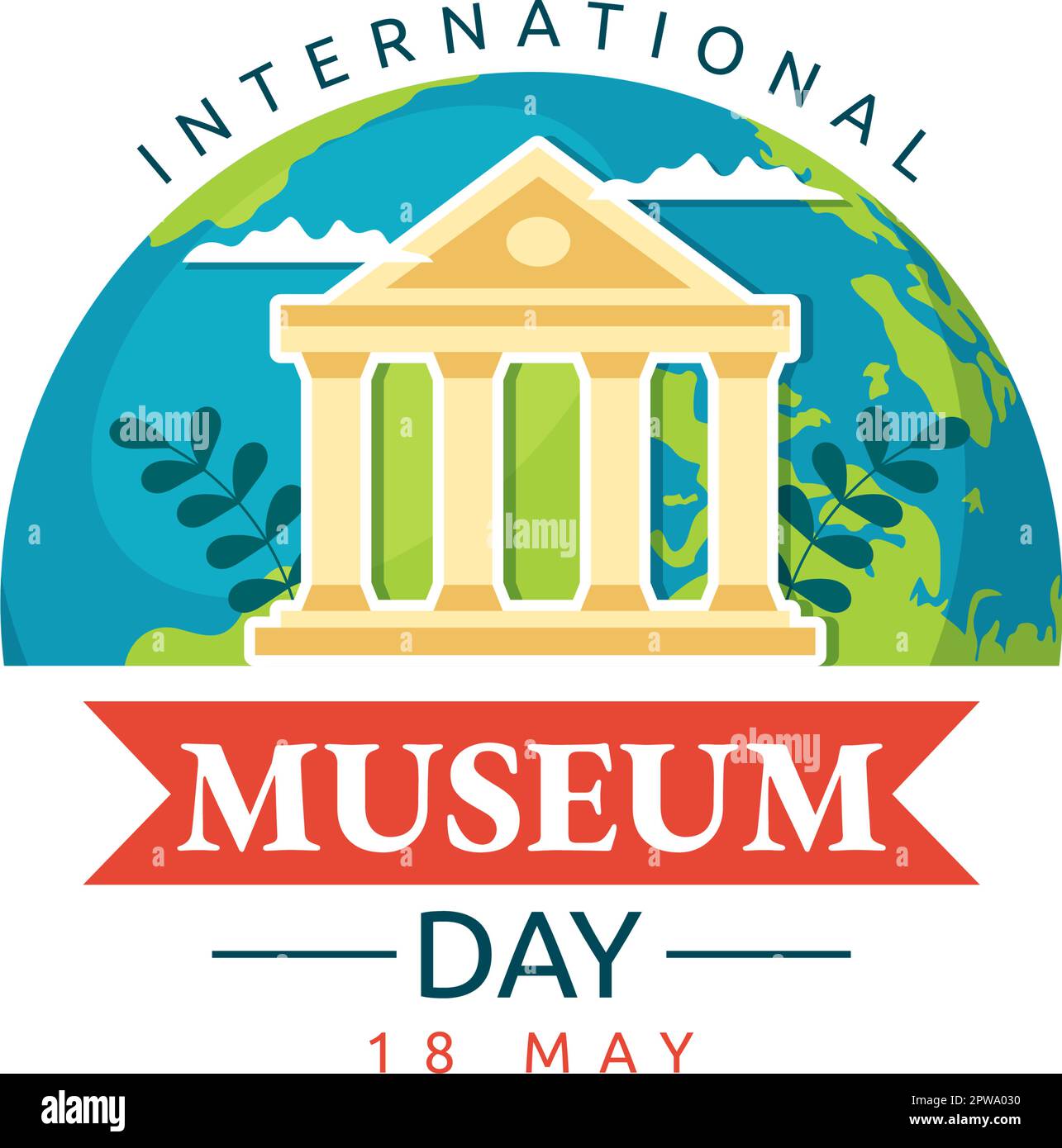 International Museum Day on May 18 Illustration with Building Gallery ...