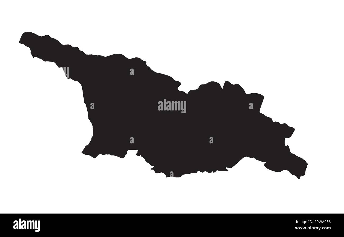 Georgia Country Silhouette Map Stock Vector Image And Art Alamy