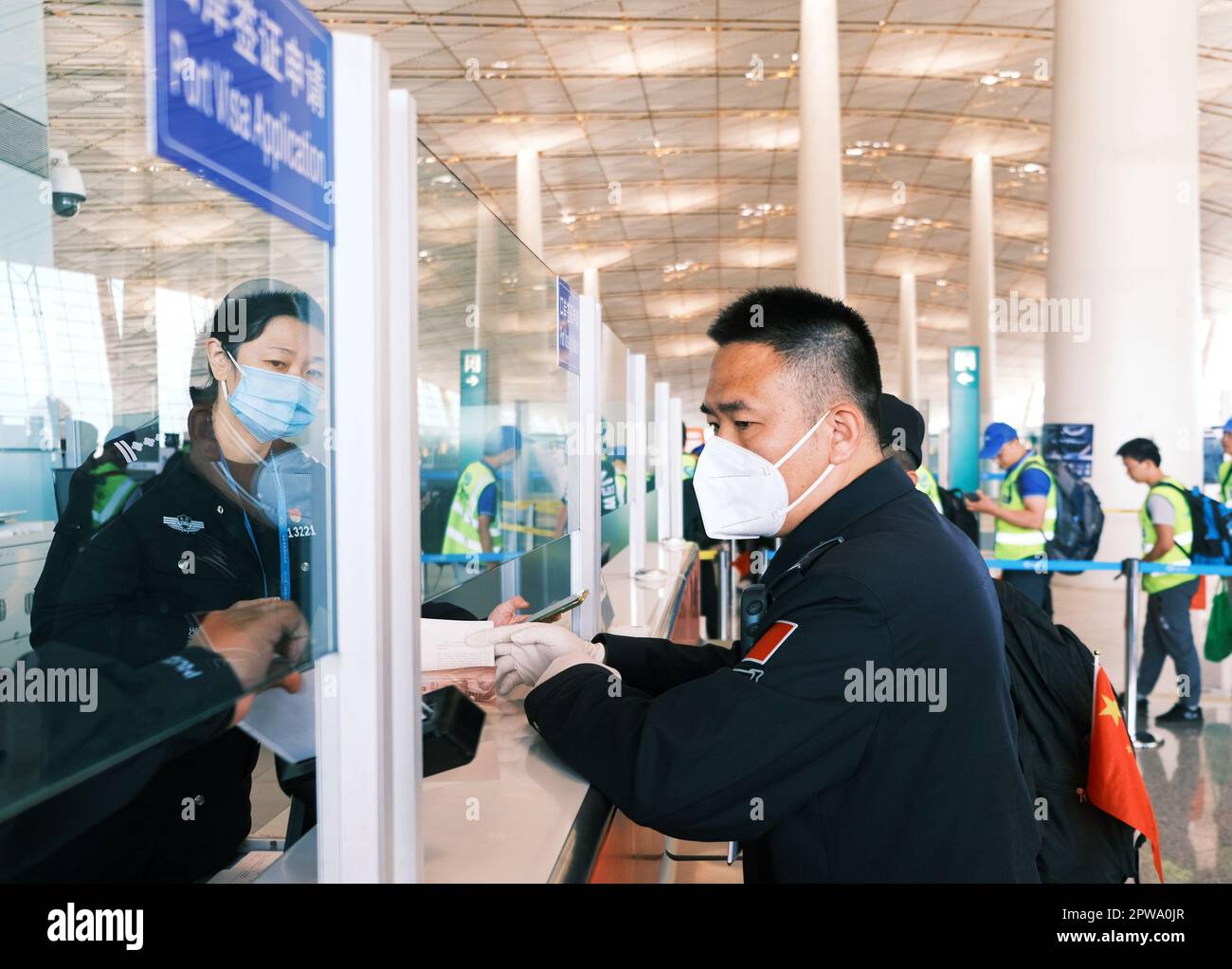 Beijing, China. 29th Apr, 2023. A Chinese national evacuated from Sudan ...