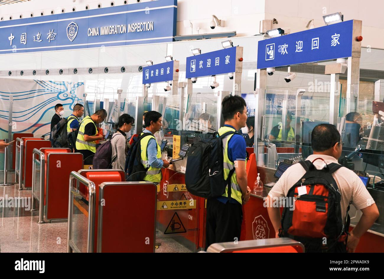 Beijing, China. 29th Apr, 2023. Chinese nationals evacuated from Sudan ...