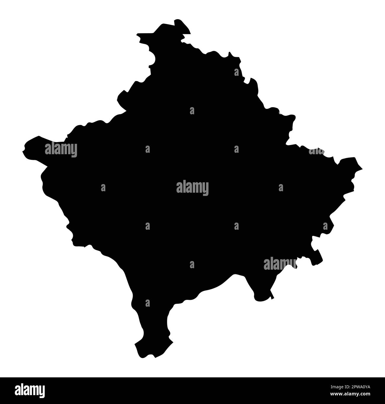 Kosovo Silhouette Map Stock Vector Image & Art - Alamy