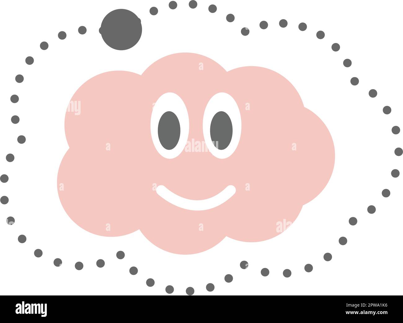 Dotted cloud shape for tracing lines for preschool and kindergarten ...