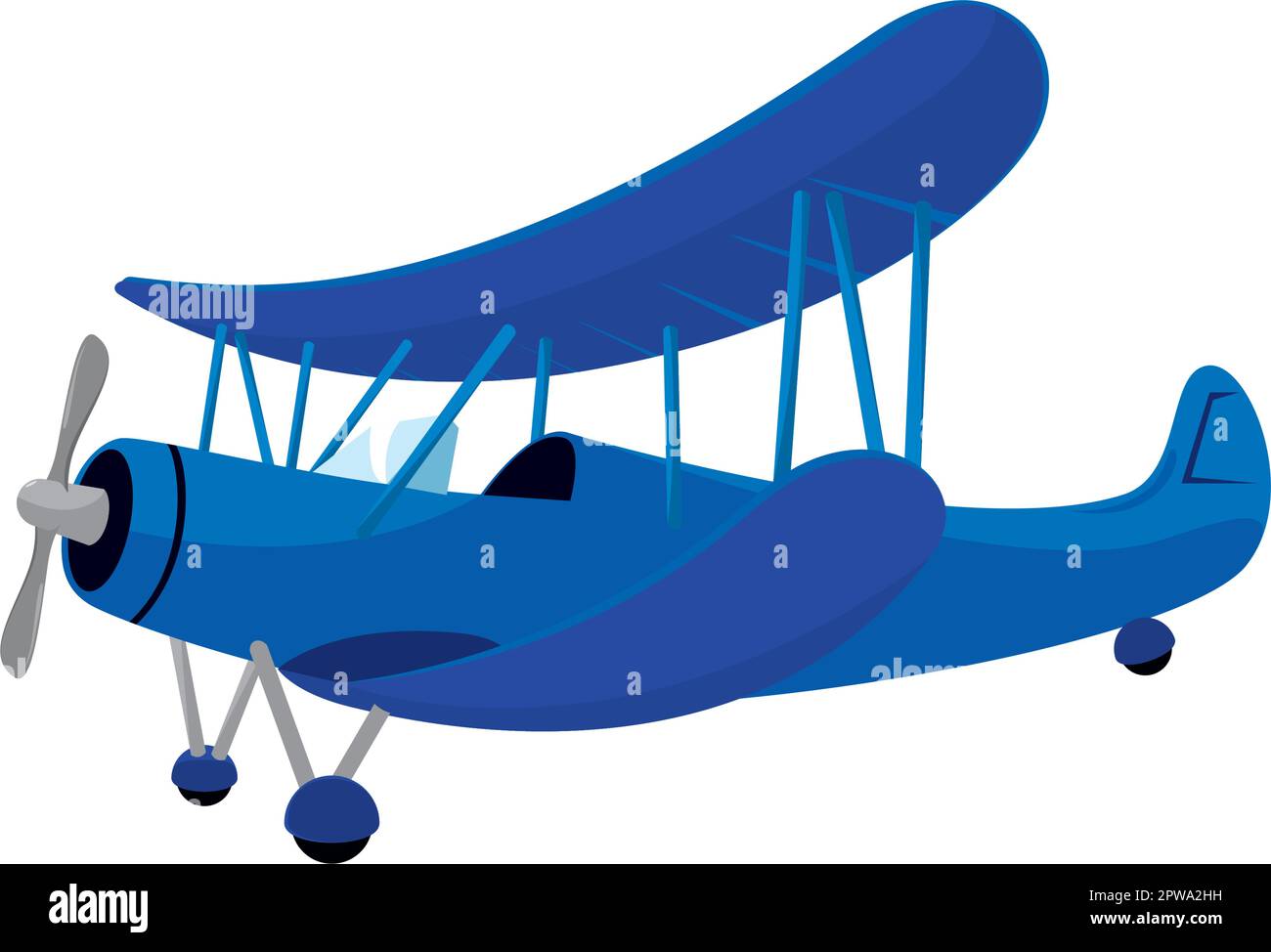 Detailed Antique Propeller Plane Illustration Stock Vector Image & Art ...