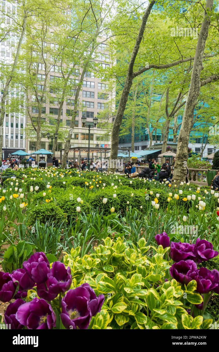 Bryant Park is an urban oasis behind the main building at the New York ...