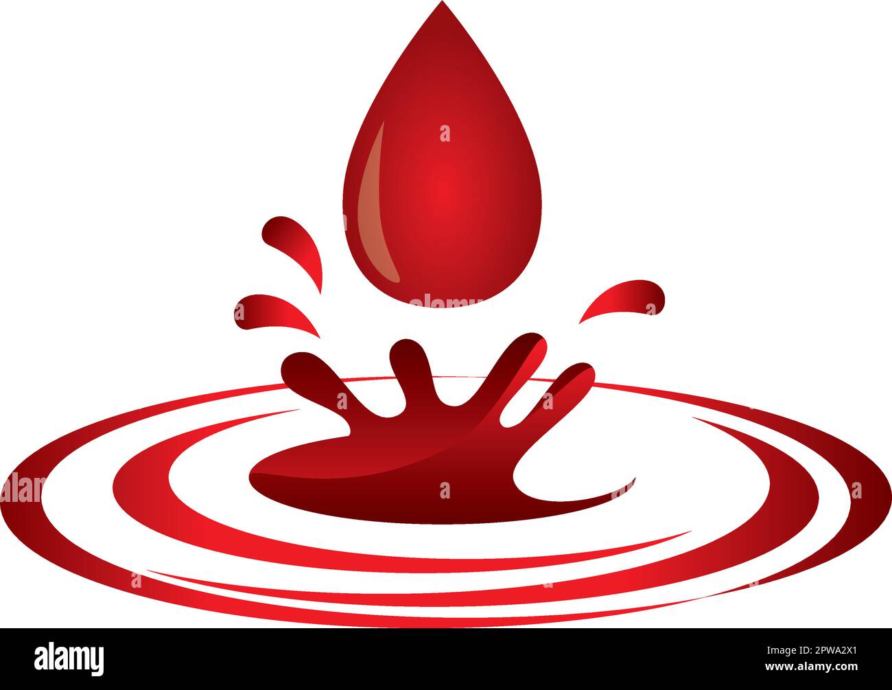Modern Blood Donor Ripple Effect Drop Stock Vector Image & Art - Alamy