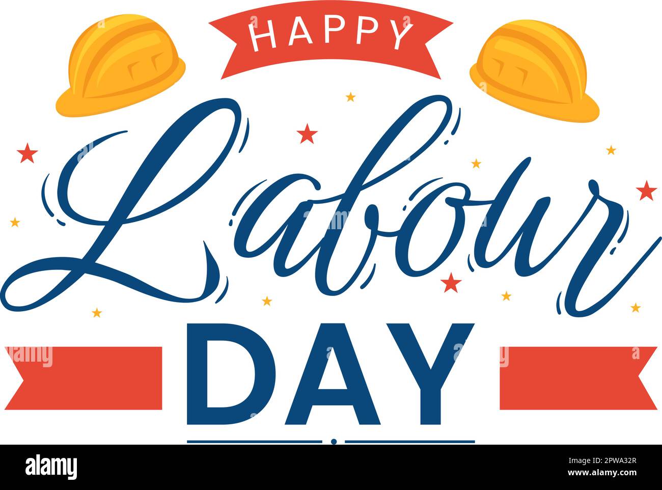 Happy Labor Day on 1 May Illustration with Different Professions and ...