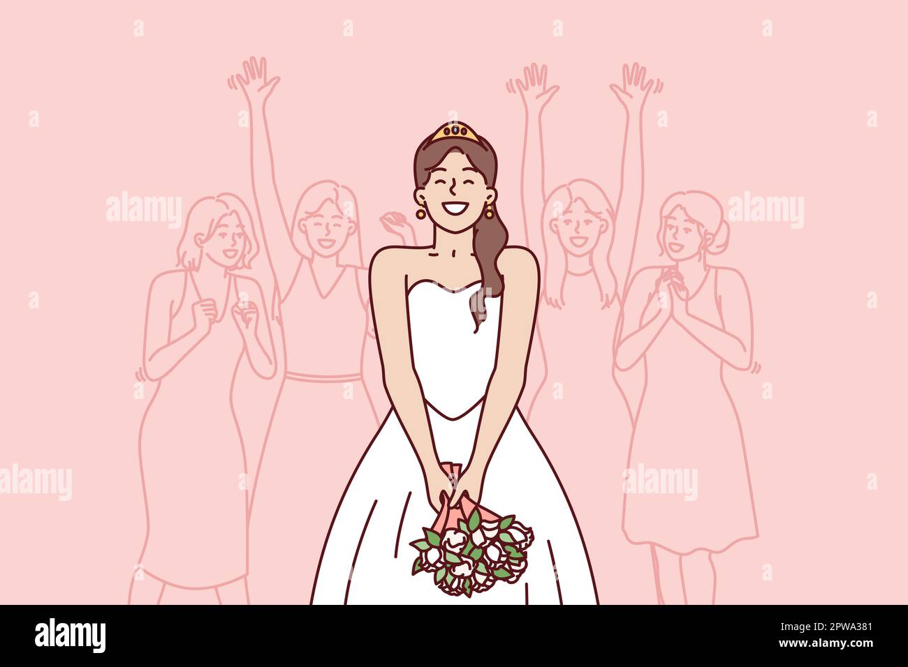 Traditional wedding bridal bouquet Stock Vector Images - Alamy