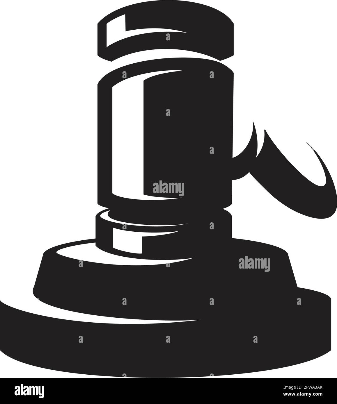 Justice Gavel Illustration as Symbolization of Justice, Verdict and ...