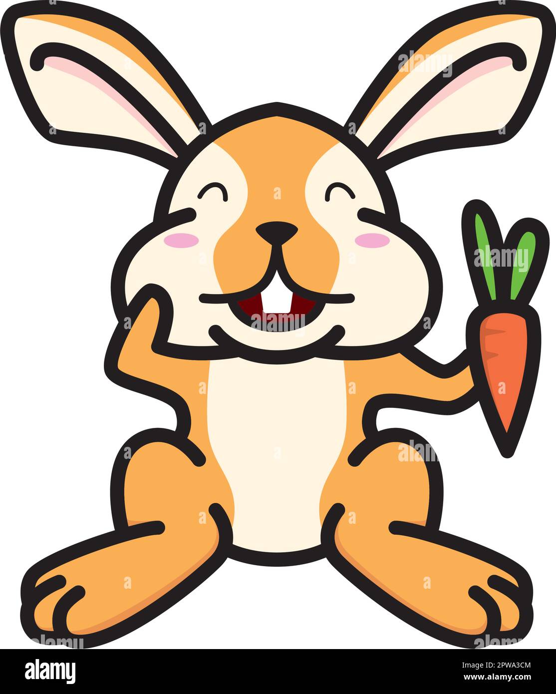 Cute and Sweet Rabit Illustration Stock Vector Image & Art - Alamy
