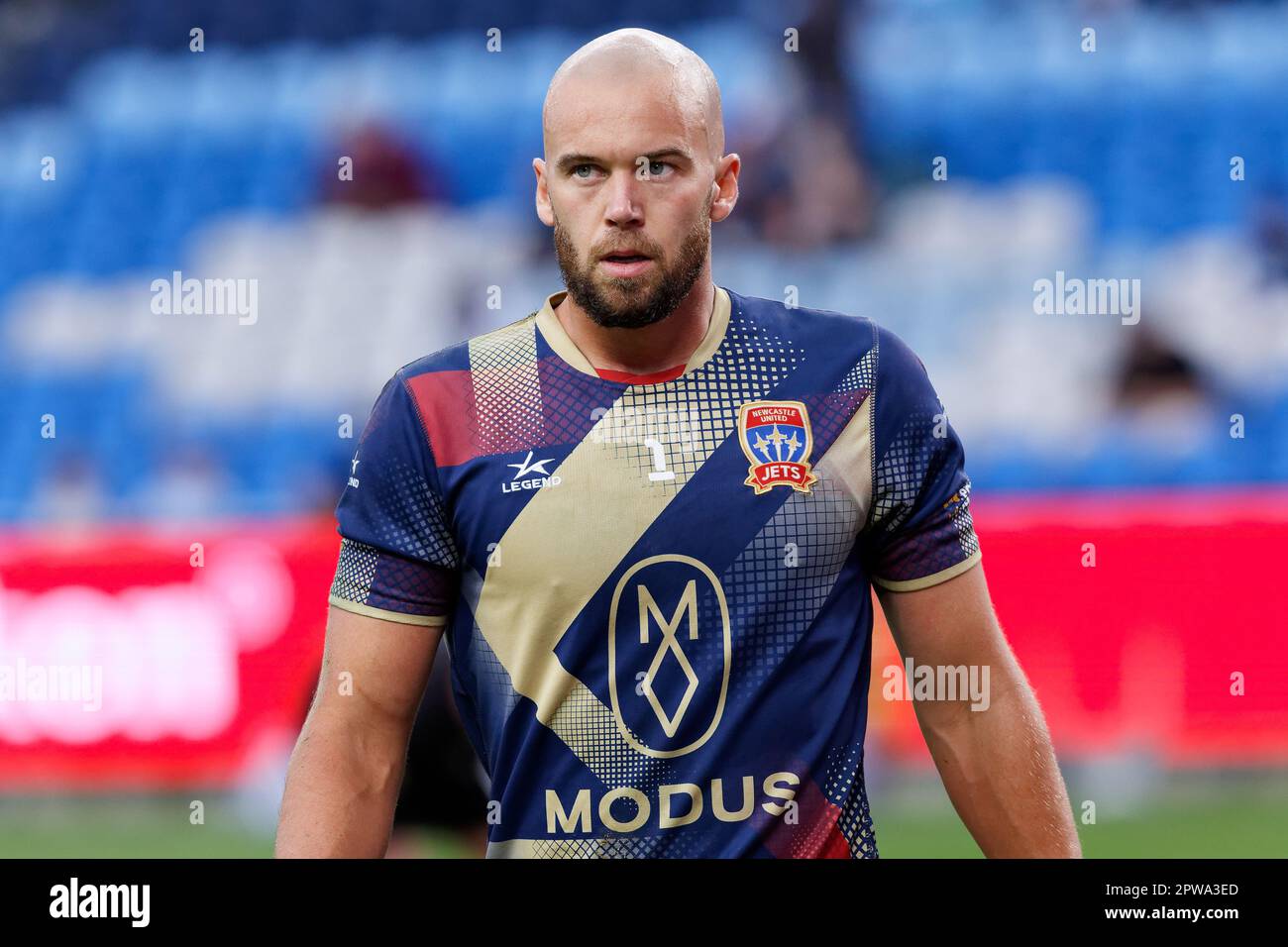 Sydney, Australia. 29th Apr, 2023. Jack Duncan of Newcastle Jets warms ...