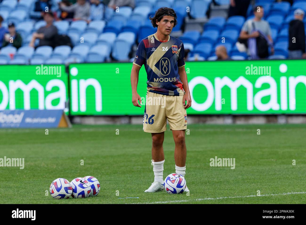 Sydney, Australia. 29th Apr, 2023. Archie Goodwin of Newcastle Jets ...