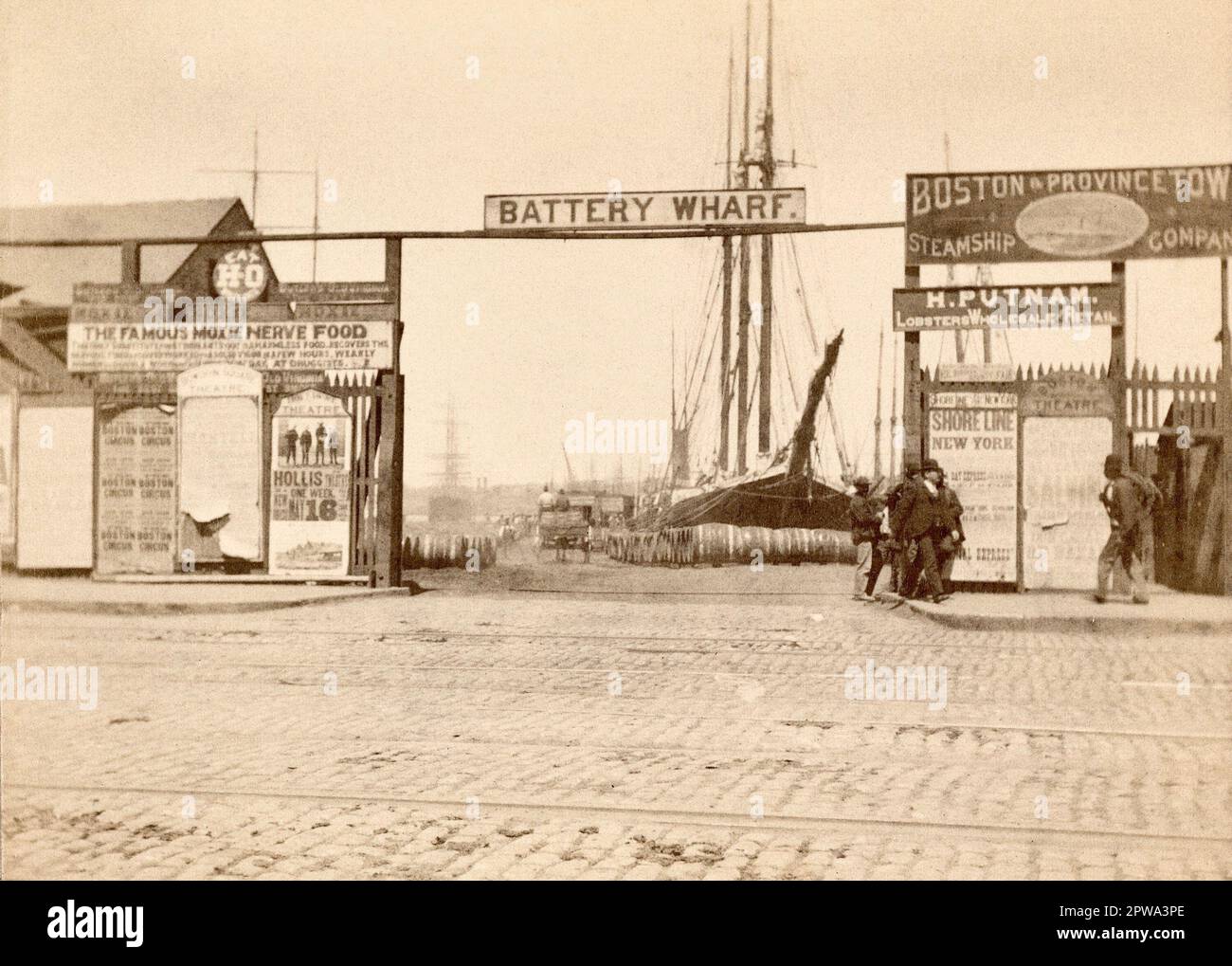Boston about 1900s, Boston History, Battery Wharf around the turn of ...