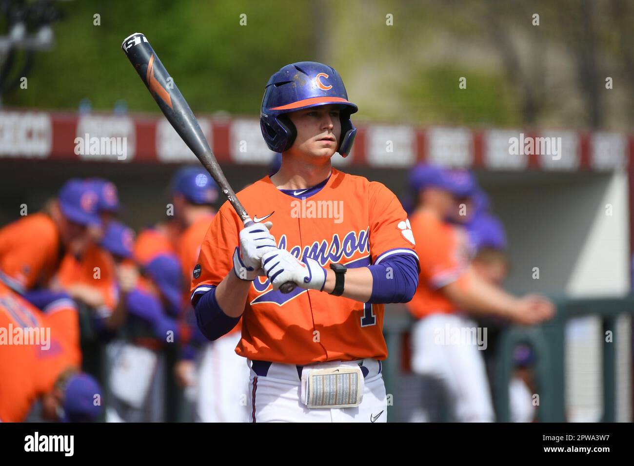 BRIGHTON, MA - APRIL 28: Clemson Tigers outfielder Tyler Corbitt (1 ...