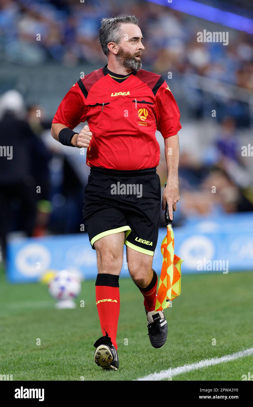Sydney, Australia. 29th Apr, 2023. Assistant referee, David Walsh in ...