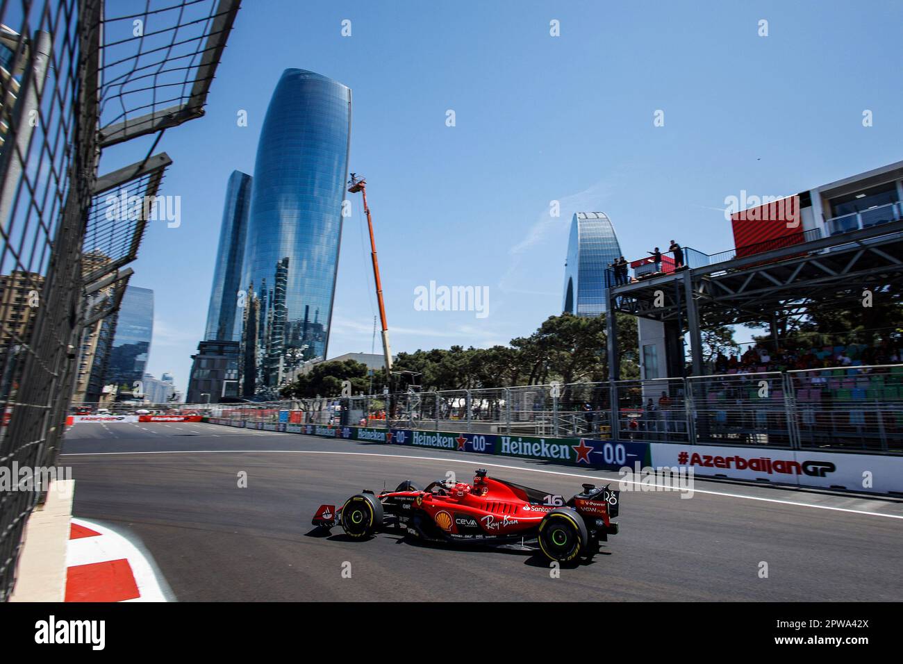 Baku, Azerbaijan. 29th Apr, 2023. #16 Charles Leclerc (MCO, Scuderia Ferrari), F1 Grand Prix of ...
