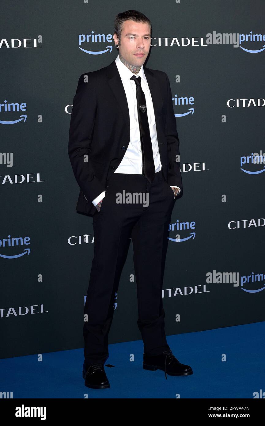 Rome, Italien. 29th Apr, 2023. The Italian rapper Fedez (Federico ...