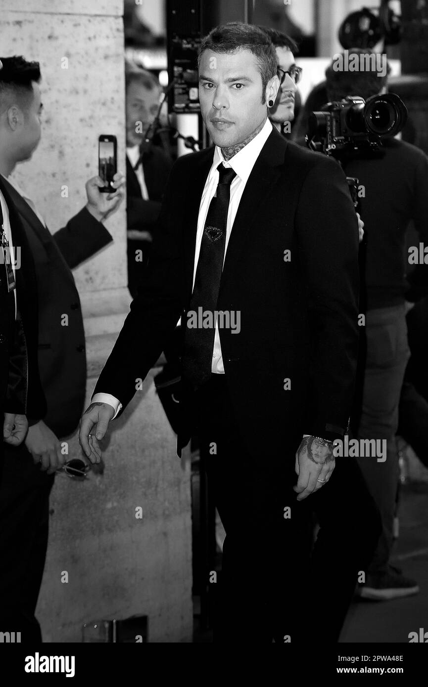 Rome, Italien. 29th Apr, 2023. The Italian rapper Fedez (Federico ...