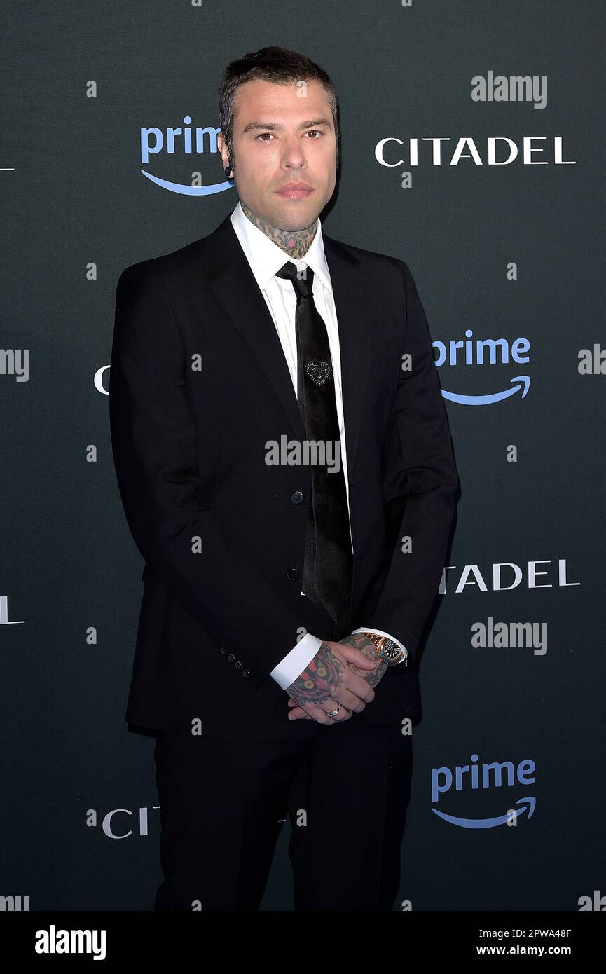 Rome, Italien. 29th Apr, 2023. The Italian rapper Fedez (Federico ...
