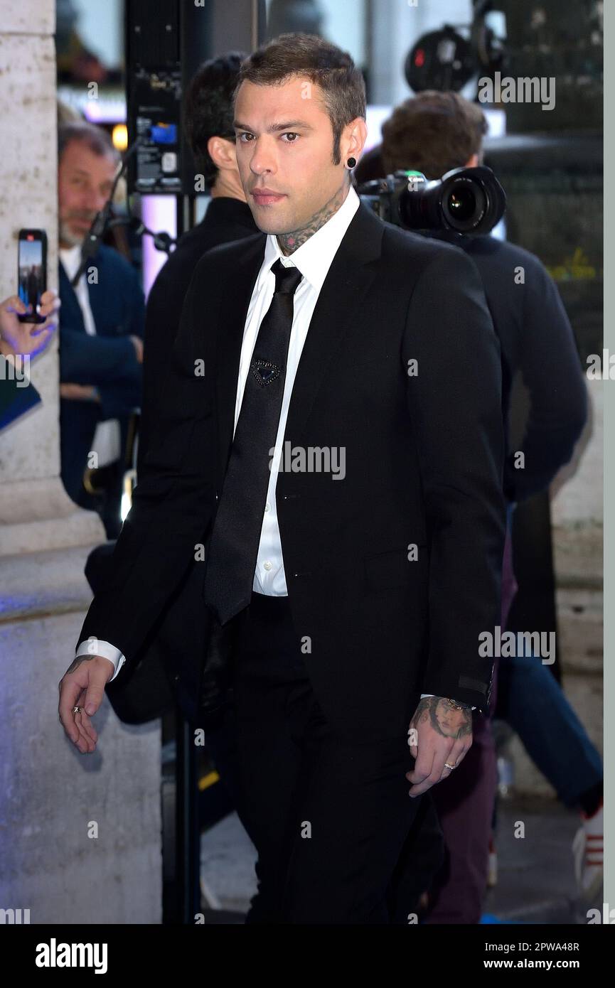 Rome, Italien. 29th Apr, 2023. The Italian rapper Fedez (Federico ...