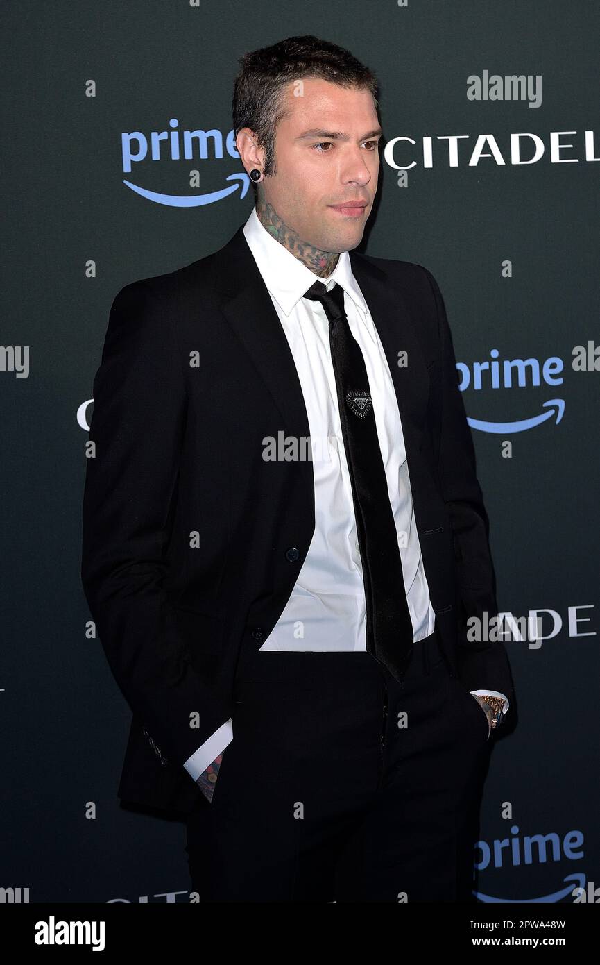 Rome, Italien. 29th Apr, 2023. The Italian rapper Fedez (Federico ...