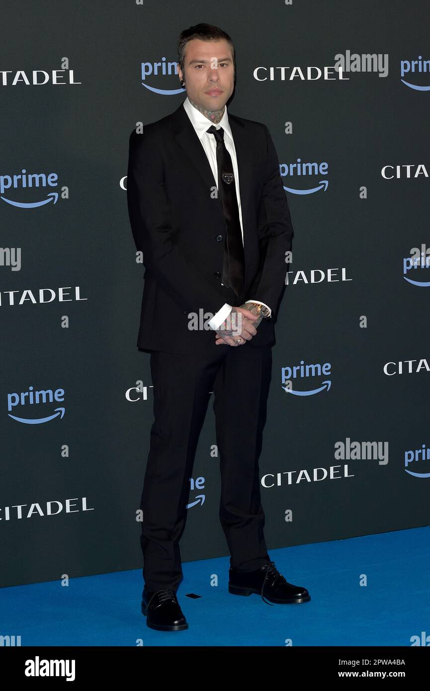Rome, Italien. 29th Apr, 2023. The Italian rapper Fedez (Federico ...