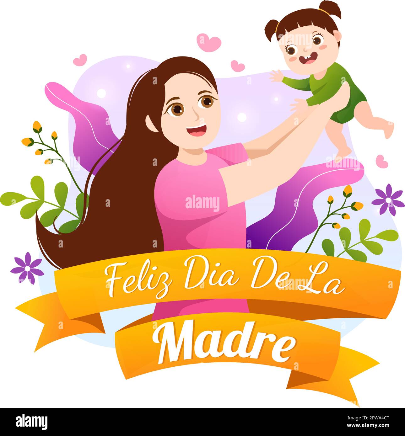 Feliz DÃ­a De La Madre Illustration with Celebrating Happy Mother Day ...