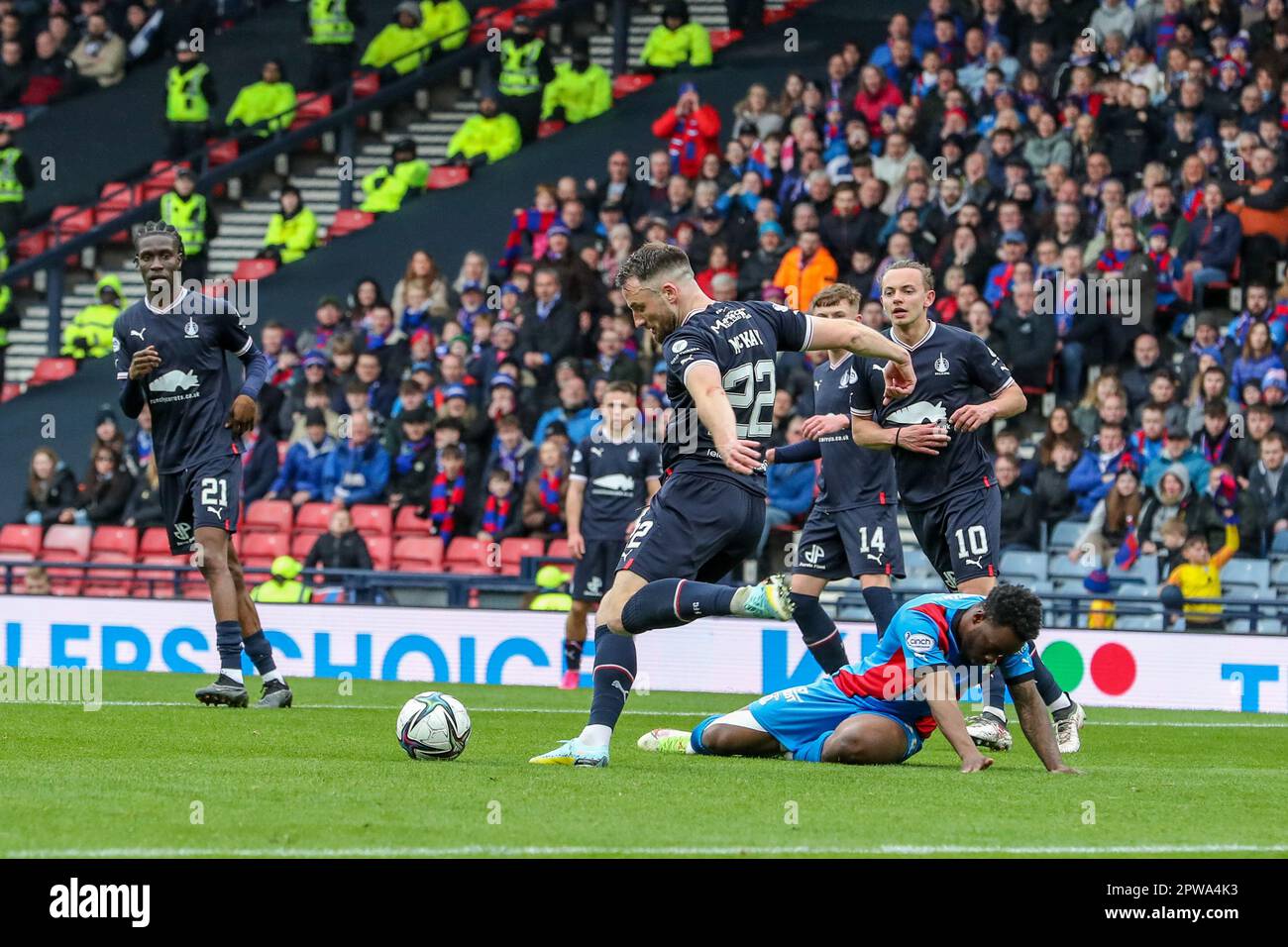 Glasgow, UK. 29th Apr, 2023. The first of the Scottish Cup semi finals ...