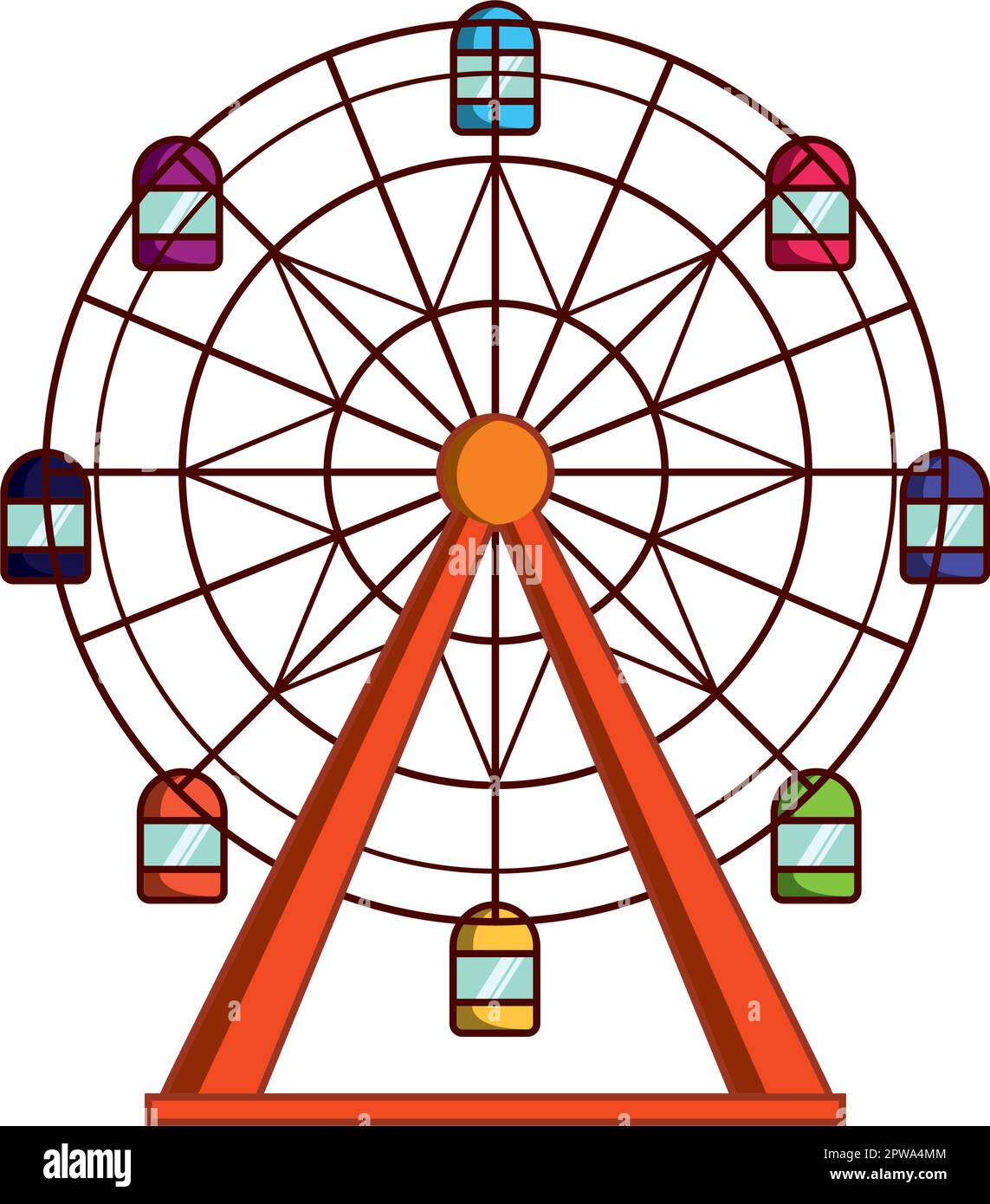 Ferris Wheel as Amusement Park Element Illustration Stock Vector Image ...