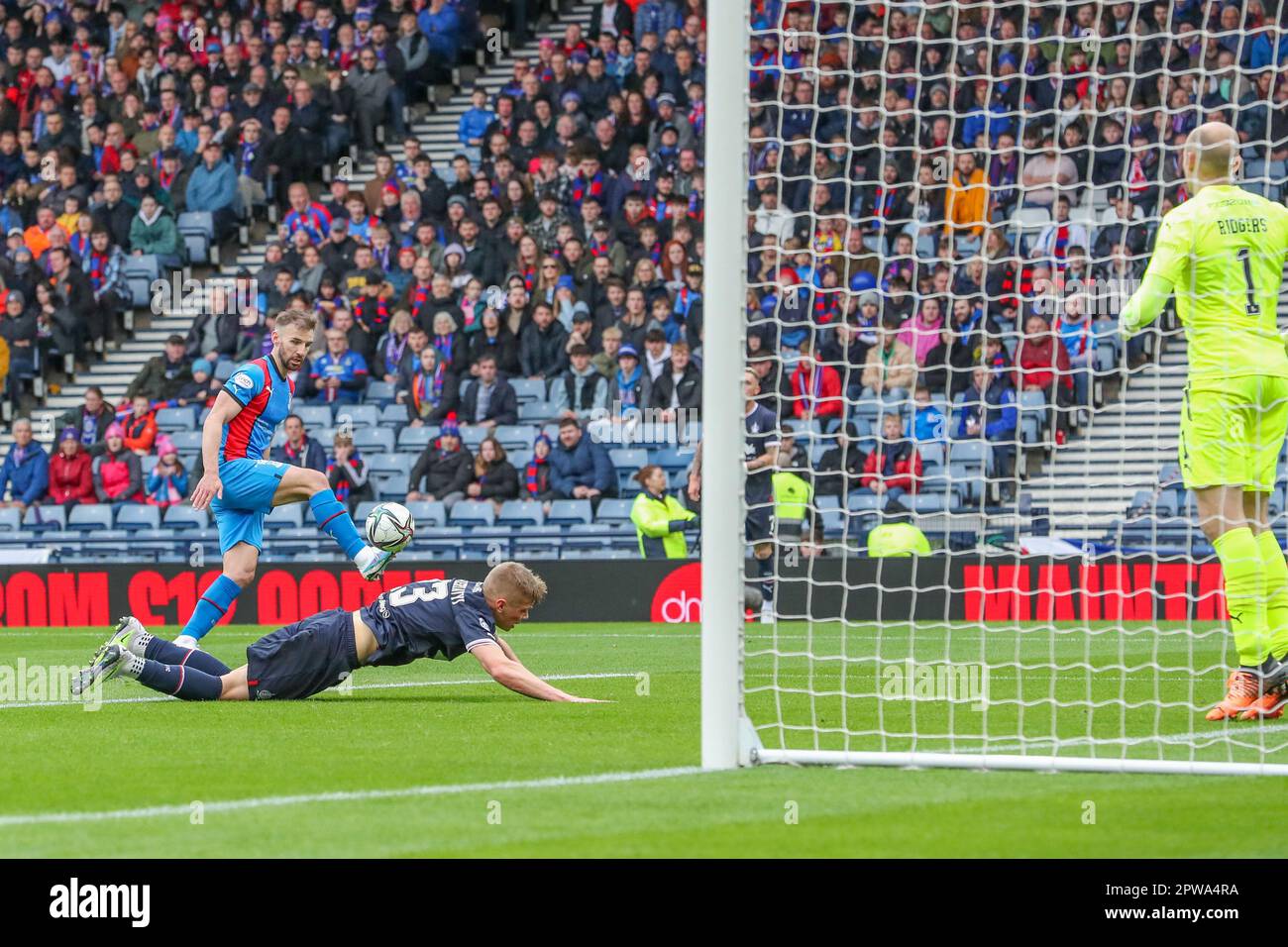 Glasgow, UK. 29th Apr, 2023. The first of the Scottish Cup semi finals ...