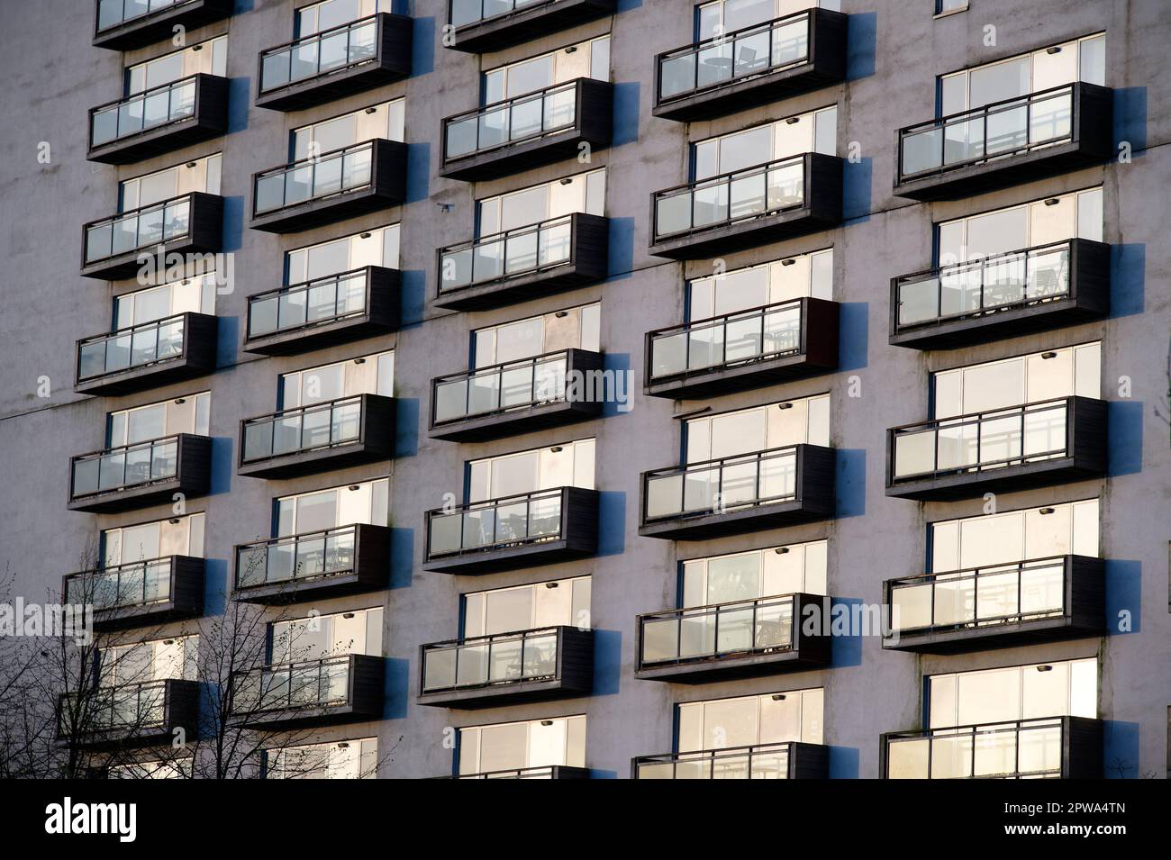 Council flats in poor housing estate with many social welfare issues in ...