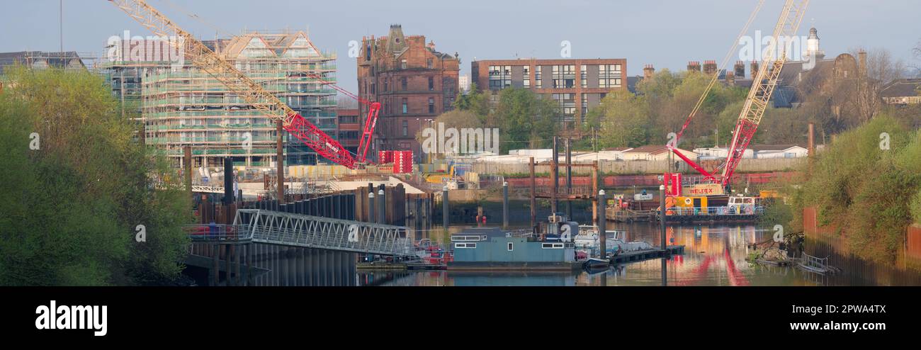New Partick bridge being built to link Govan over the River Clyde Stock ...