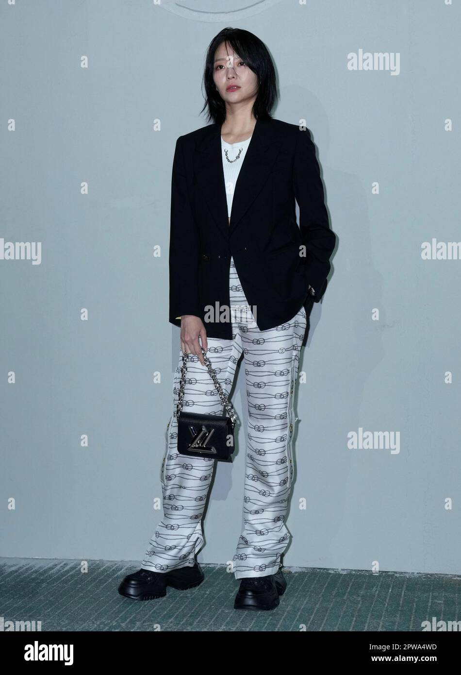 South Korean actress Esom arrives for the Louis Vuitton Pre-Fall 2023 ...