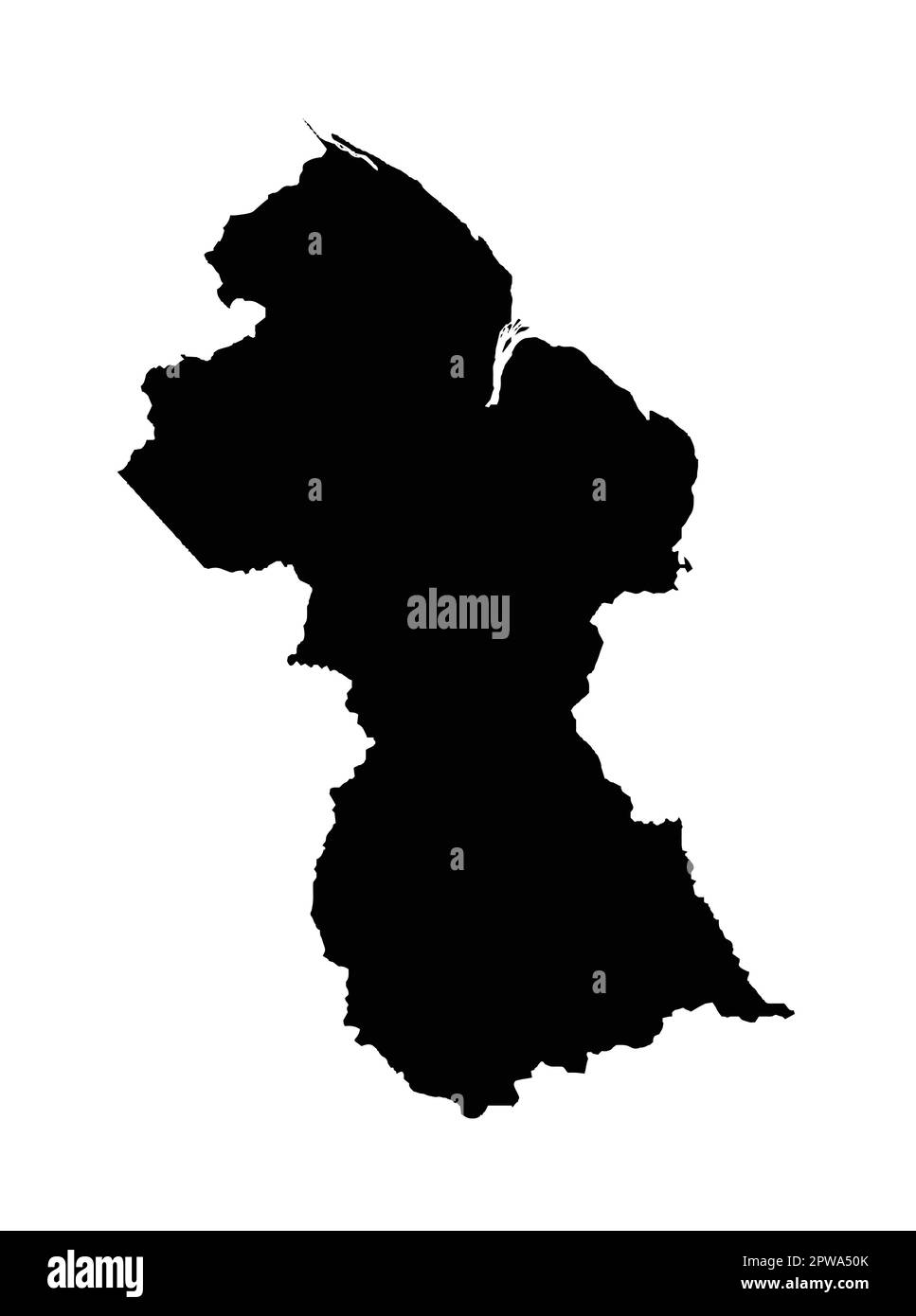 Vector blank map guyana Stock Vector Images - Alamy
