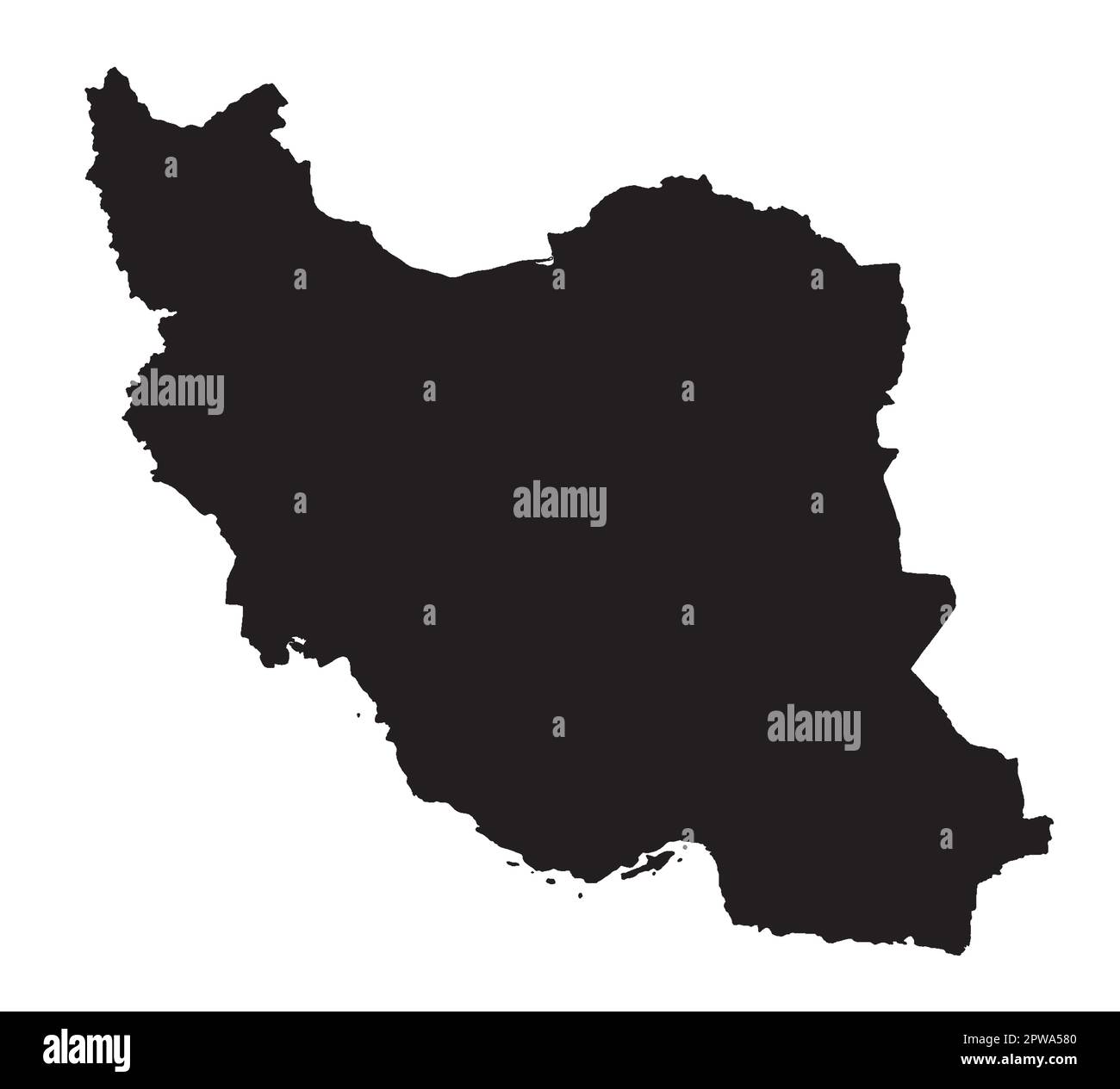 Iran Silhouette Map Stock Vector Image & Art - Alamy