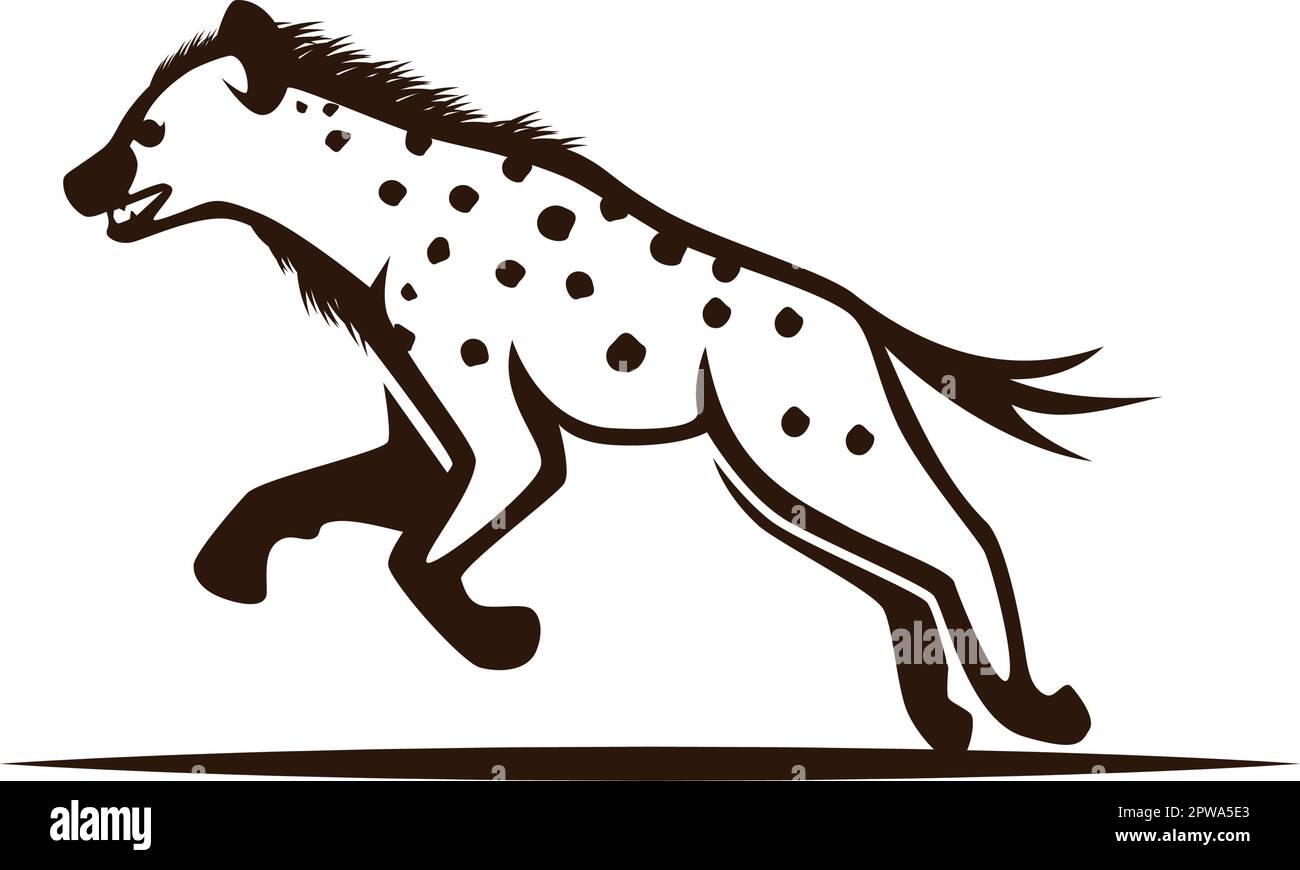 Hyena Symbol with Silhouette Style Stock Vector Image & Art - Alamy