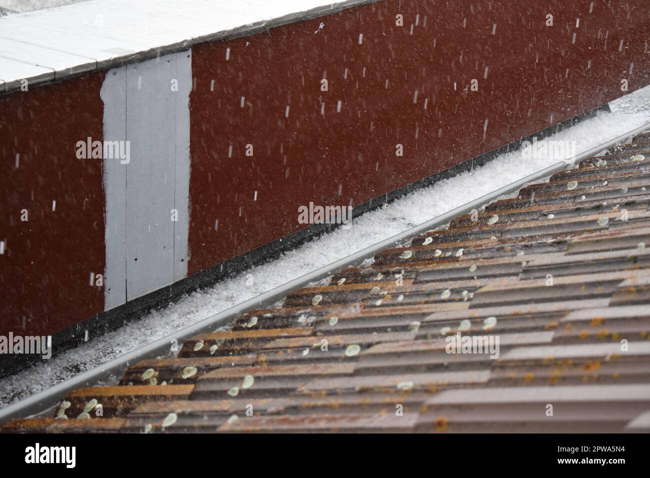 hail storm in spring Stock Photo - Alamy