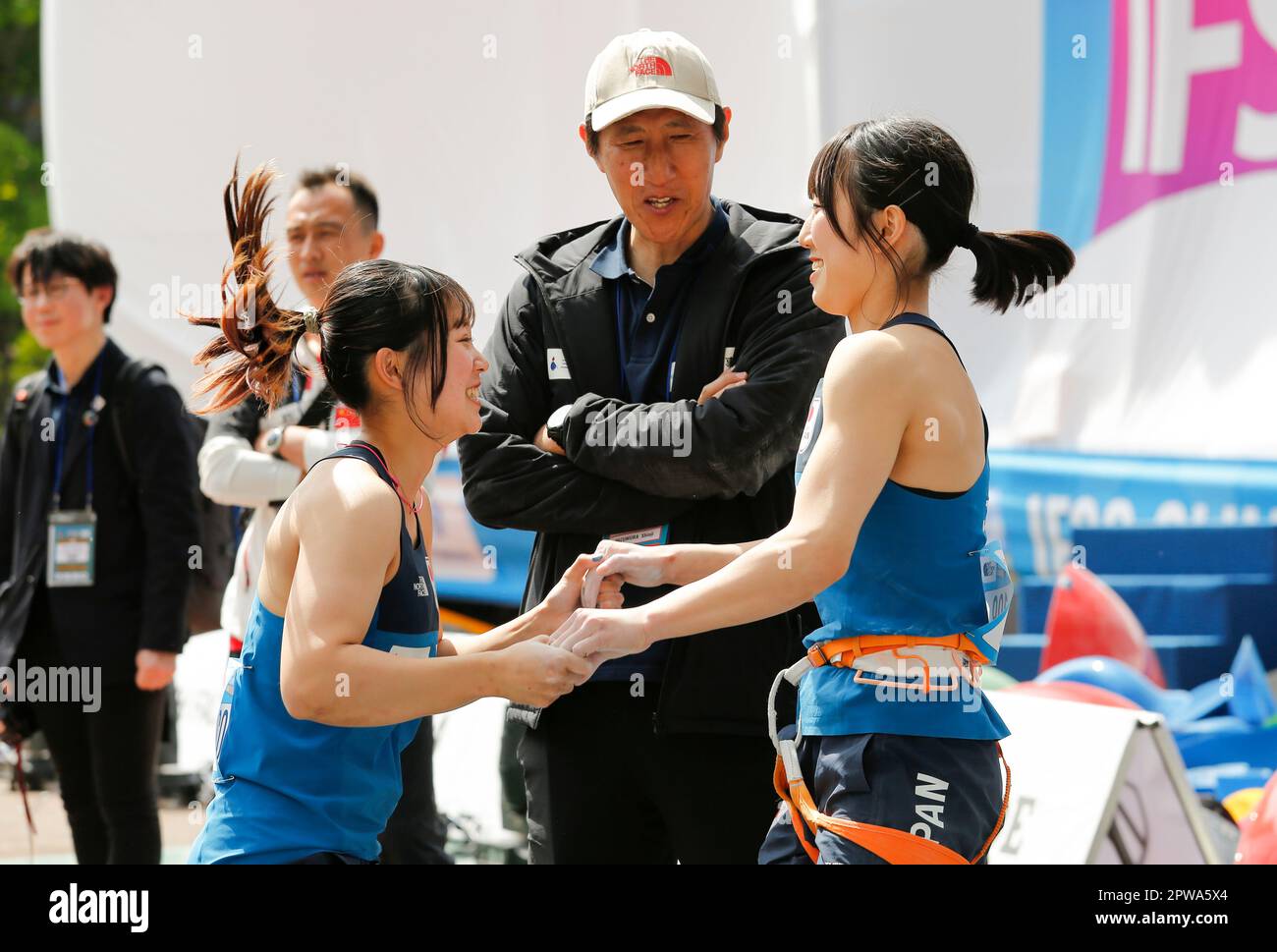 Seoul, South Korea. 28th Apr, 2023. (L-R, front) Karin Hayashi (JPN ...