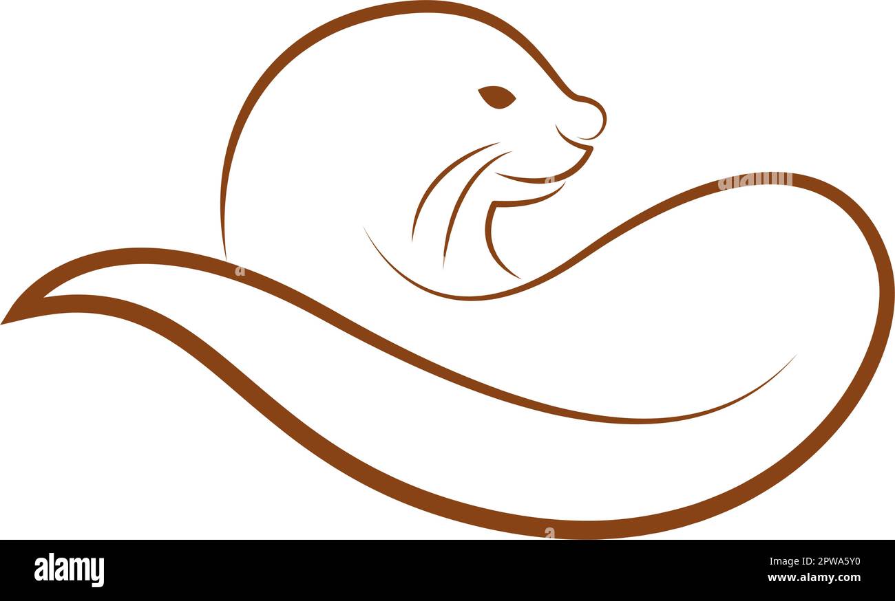 Otter icon logo design Stock Vector Image & Art - Alamy