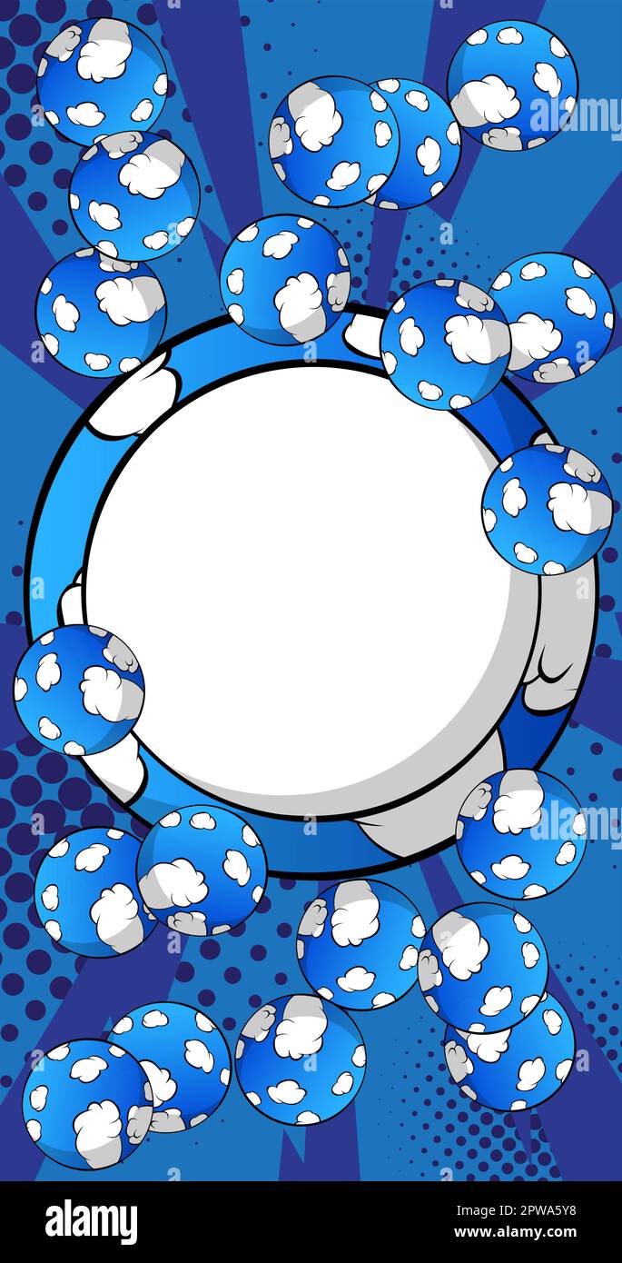 Comics Presentation with Blue abstract background Stock Vector Image ...