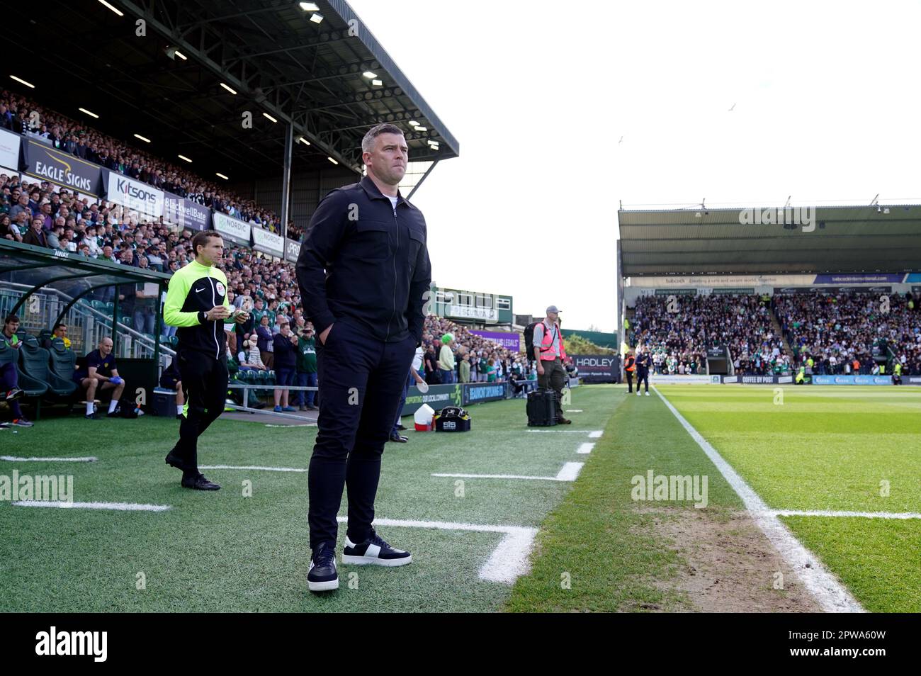 Plymouth Argyle manager Steven Schumacher during the Sky Bet League One ...