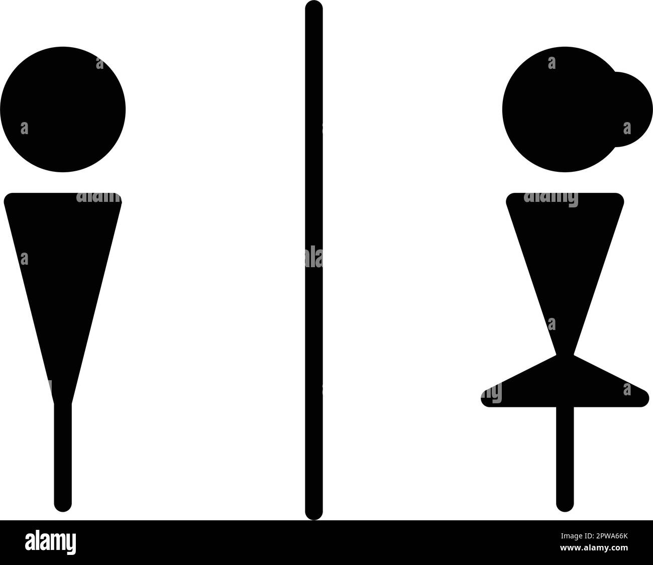 Bathroom sign man and woman toilet and restroom sign symbol in a glyph ...