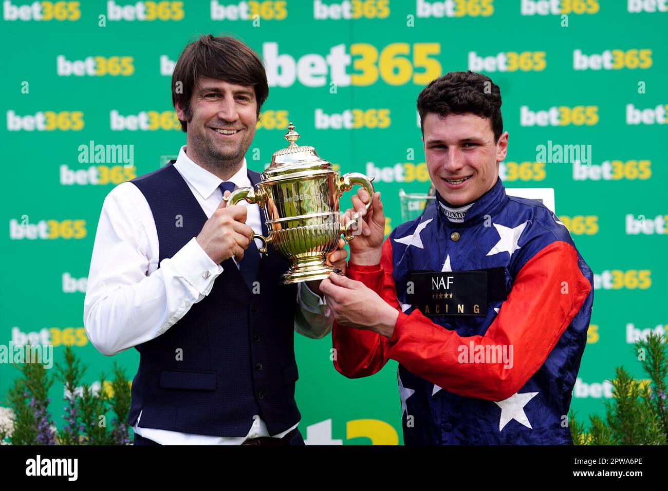 Trainer Christian Williams and jockey Jack Tudor after winning the ...