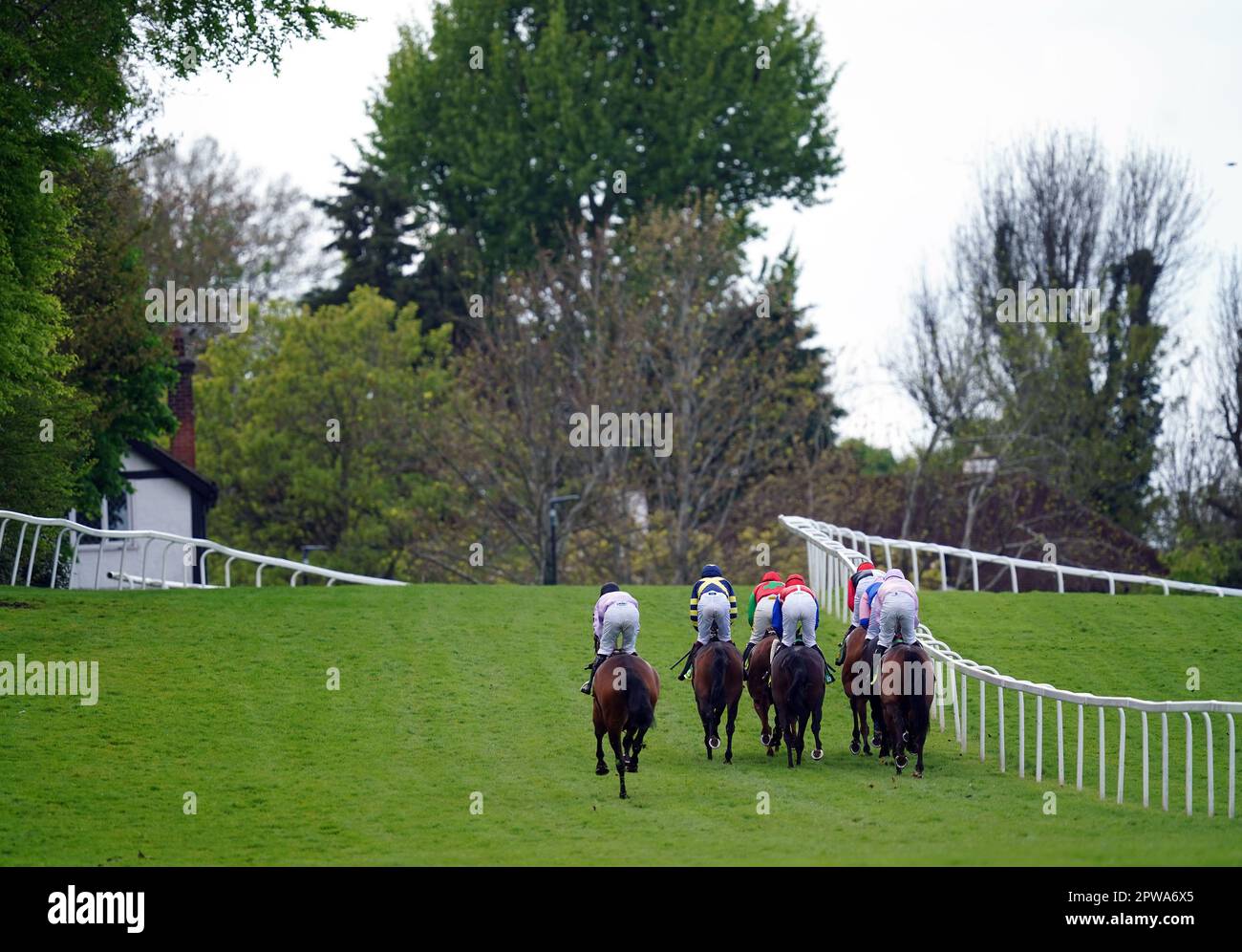 Runners and riders during the bet365 Josh Gifford Novices' Handicap ...