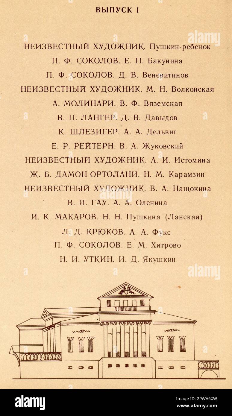 Moscow pictorial Pushkiniana. Back side Old Vintage postcard of the ...