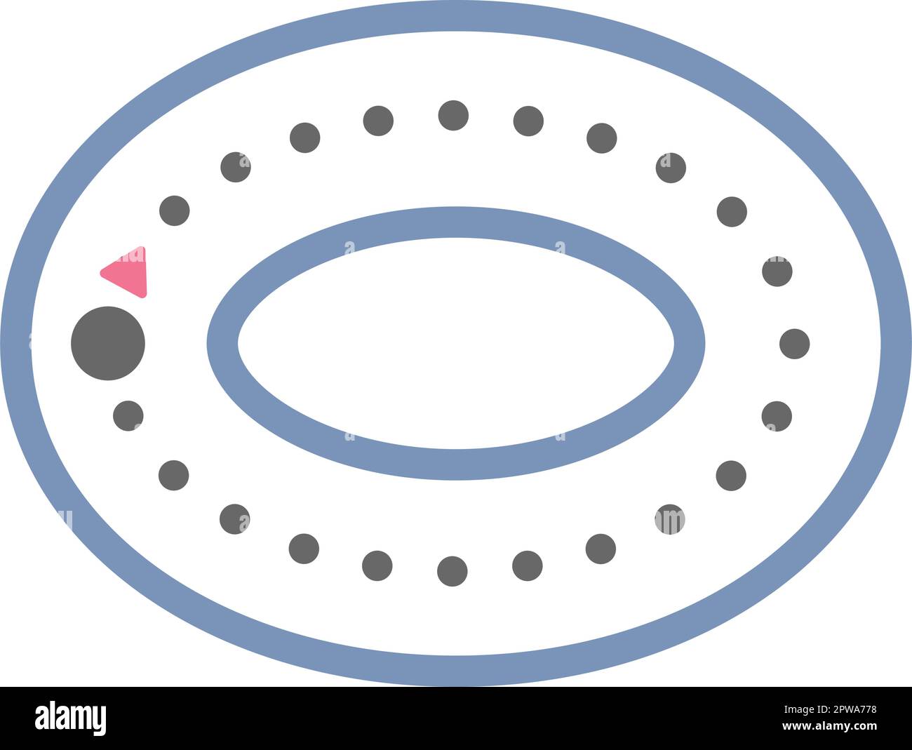 Dotted ellipse shape for tracing lines for preschool and kindergarten ...