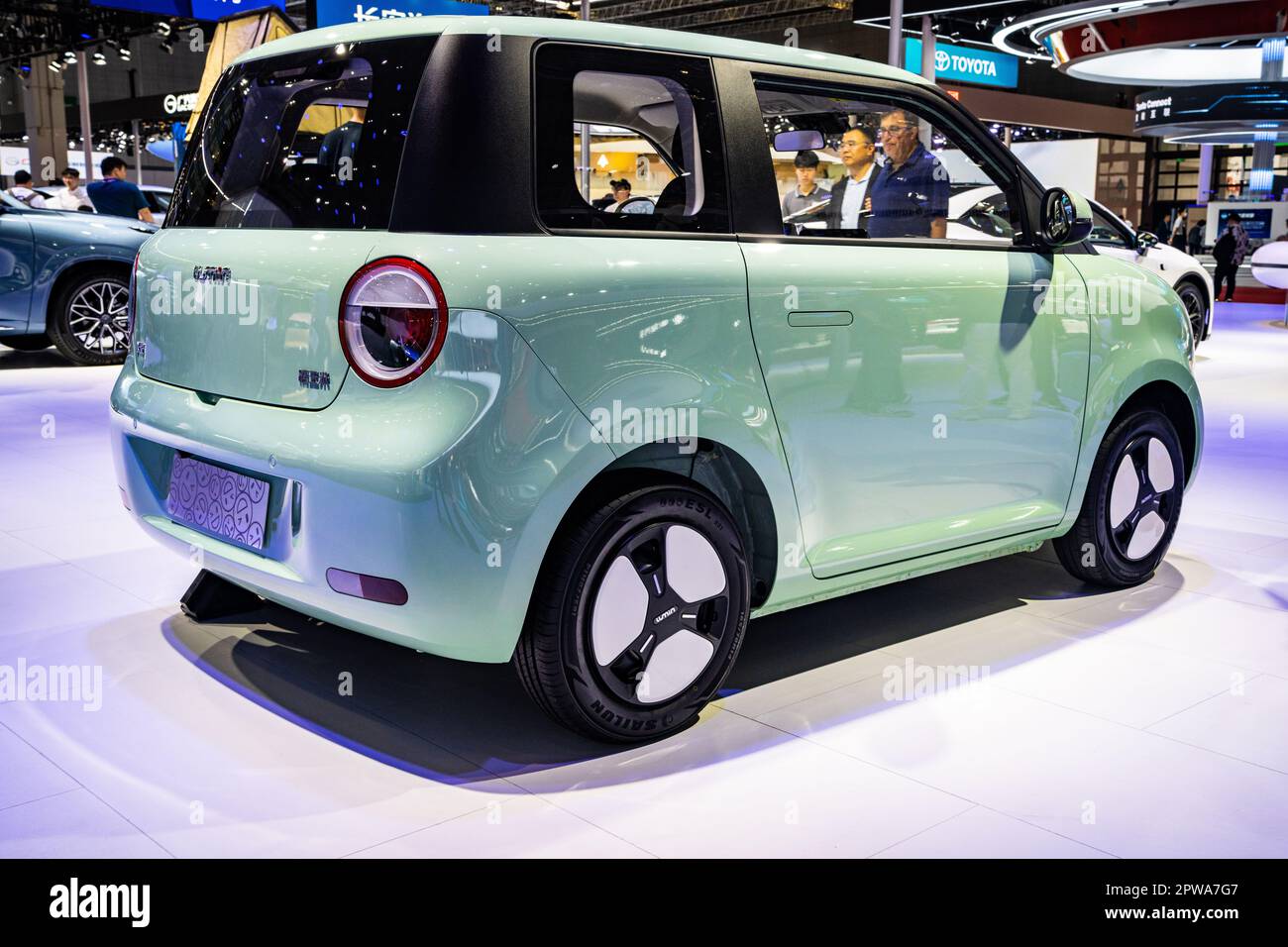 Chang’an Lumin mini EV on display at the 2023 Shanghai Auto Show Stock ...